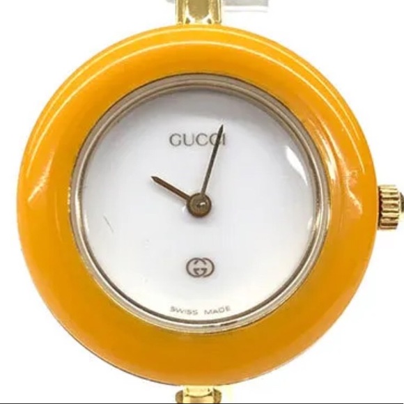 Gucci | Accessories | Gucci Yellow Bezel For Ladies 10l Watch ...